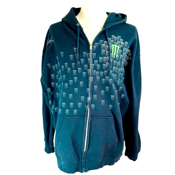 Monster Energy | Shirts | Monster Energy Zip Hoodie Kyle Busch ...